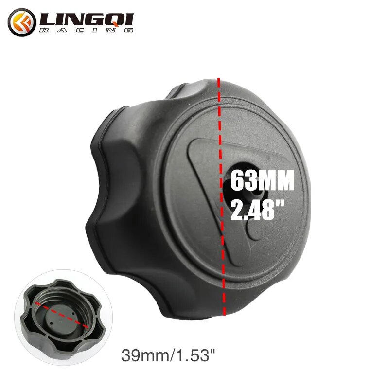 LINGQI RACING мотоциклетная пластиковая крышка газового топливного бака для грязевого велосипеда ATV 49CC 70CC 90CC 110CC Мотокросс Внедорожник Черный, 39MM