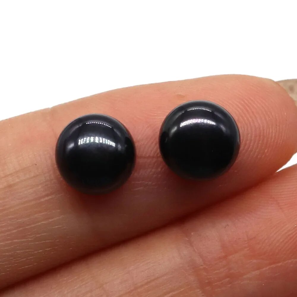 Натуральные пресноводные жемчужины LILDBZ для сережек Темно-синий, 3-3.5mm, H-2pcs