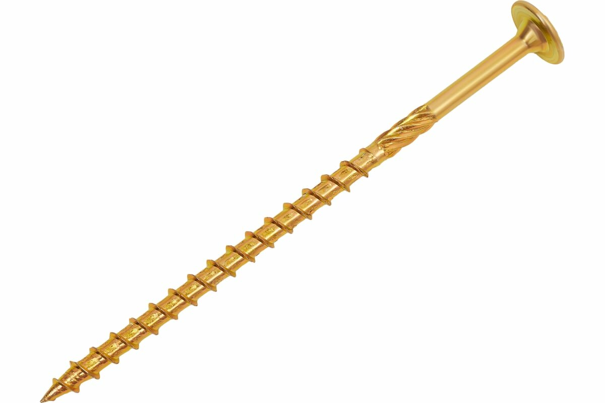Конструкционный саморез Gigant желтый цинк 6x120 TORX острый 100 шт 123829