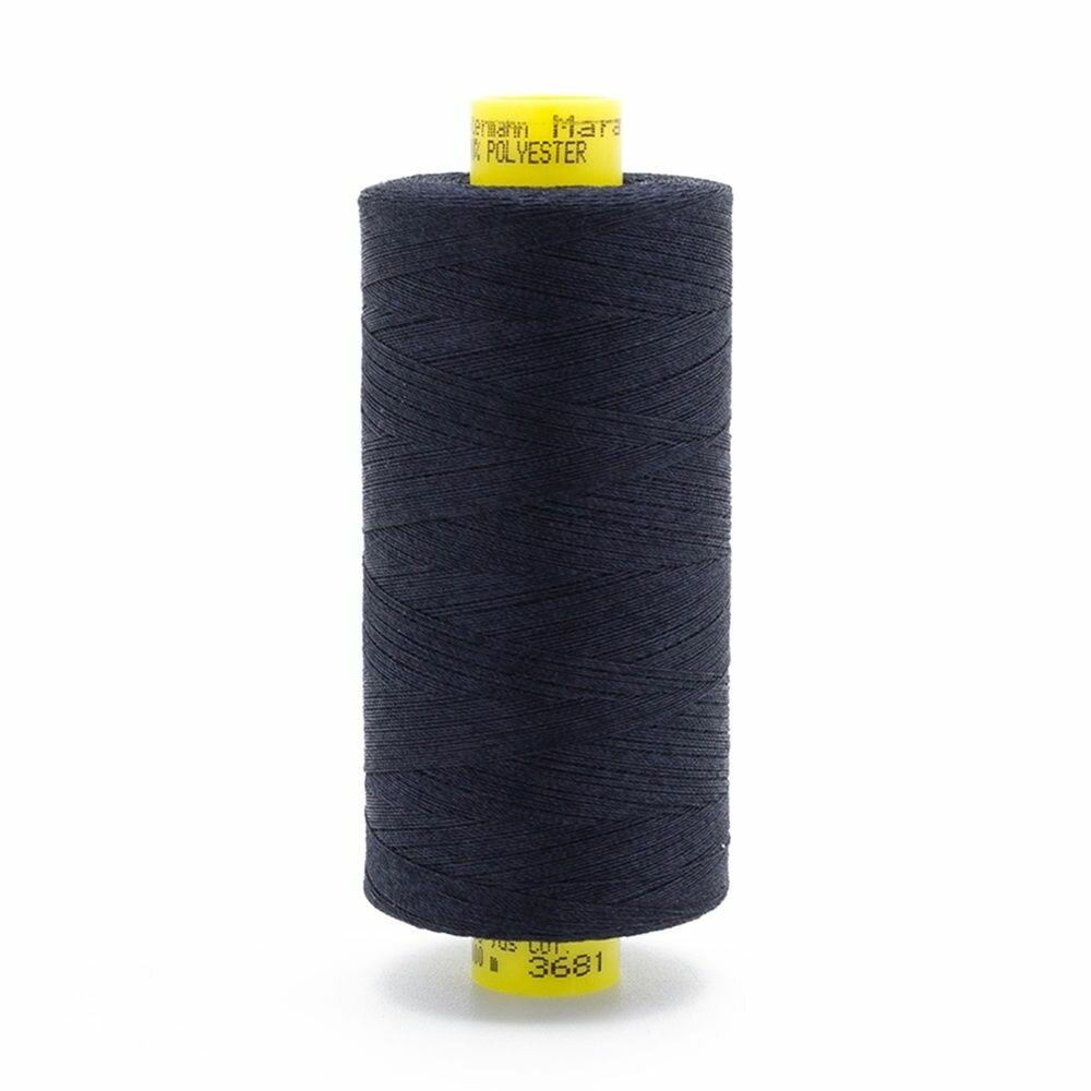 Швейные нитки Gutermann Mara 120/1000 м, цвет 3681 черно-синий, 10 шт (700207)