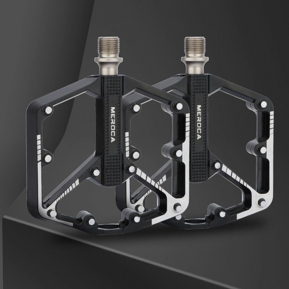 Педали для велосипедов на промподшипниках, алюминиевые. Meroca, 3 промподшипника