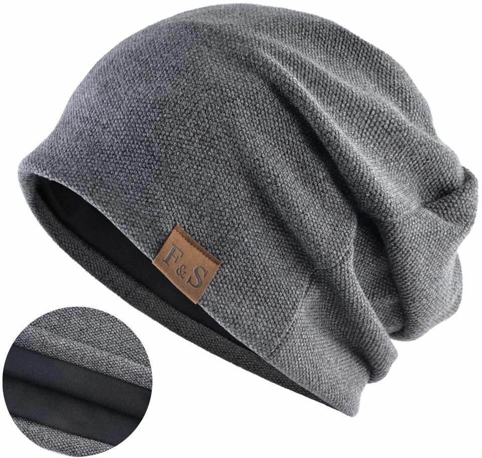 Шапка-бини Базовая коллекция для мужчин и женщин, размер 56-62, dark grey