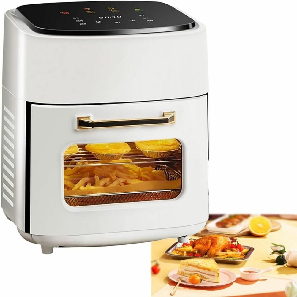Аэрофритюрница объемом 15 л, бездымная машина для приготовления барбекю, крылышки на гриле, картофель фри на гриле