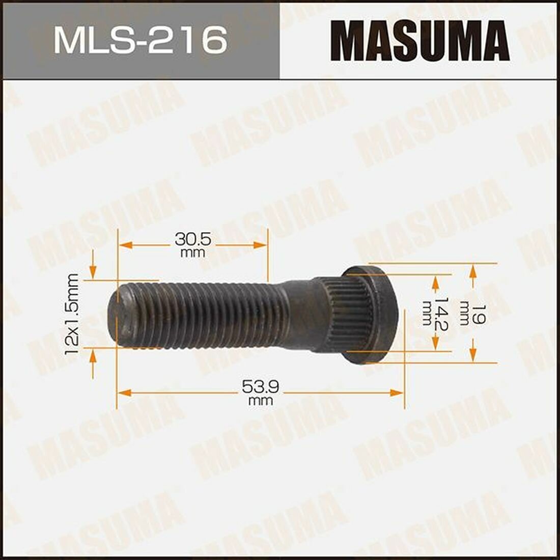 Шпилька колесная M12x1.5(R) Masuma MLS-216 1шт.