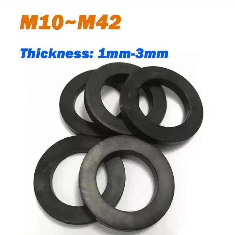 Винт резиновой прокладки M10 M11 ~ M42, мягкое уплотнительное кольцо, водонепроницаемая плоская прокладка, устойчивая к уплотнительной прокладке, амортизирующие шайбы