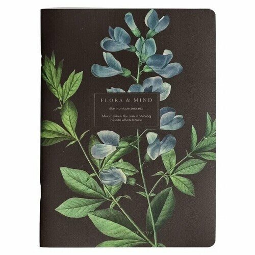 Тетрадь общая Be Smart Flora, 19,4 х 26,6 см, 40 листов, клетка, мягкий переплет, скрепка, баптизия