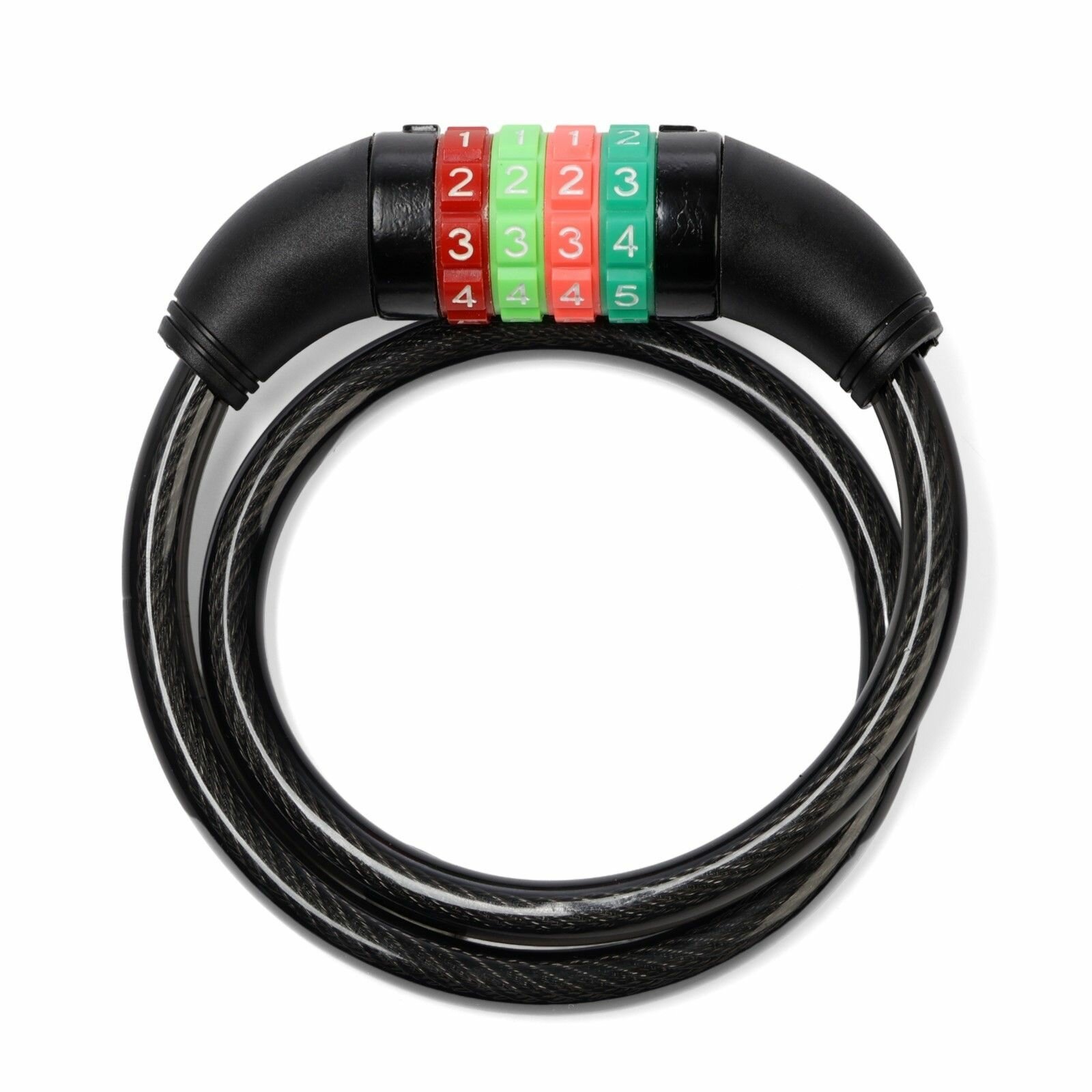 Велосипедный навесной замок Lockland, кодовый противоугонный велозамок с тросом, 10 х 650 мм.