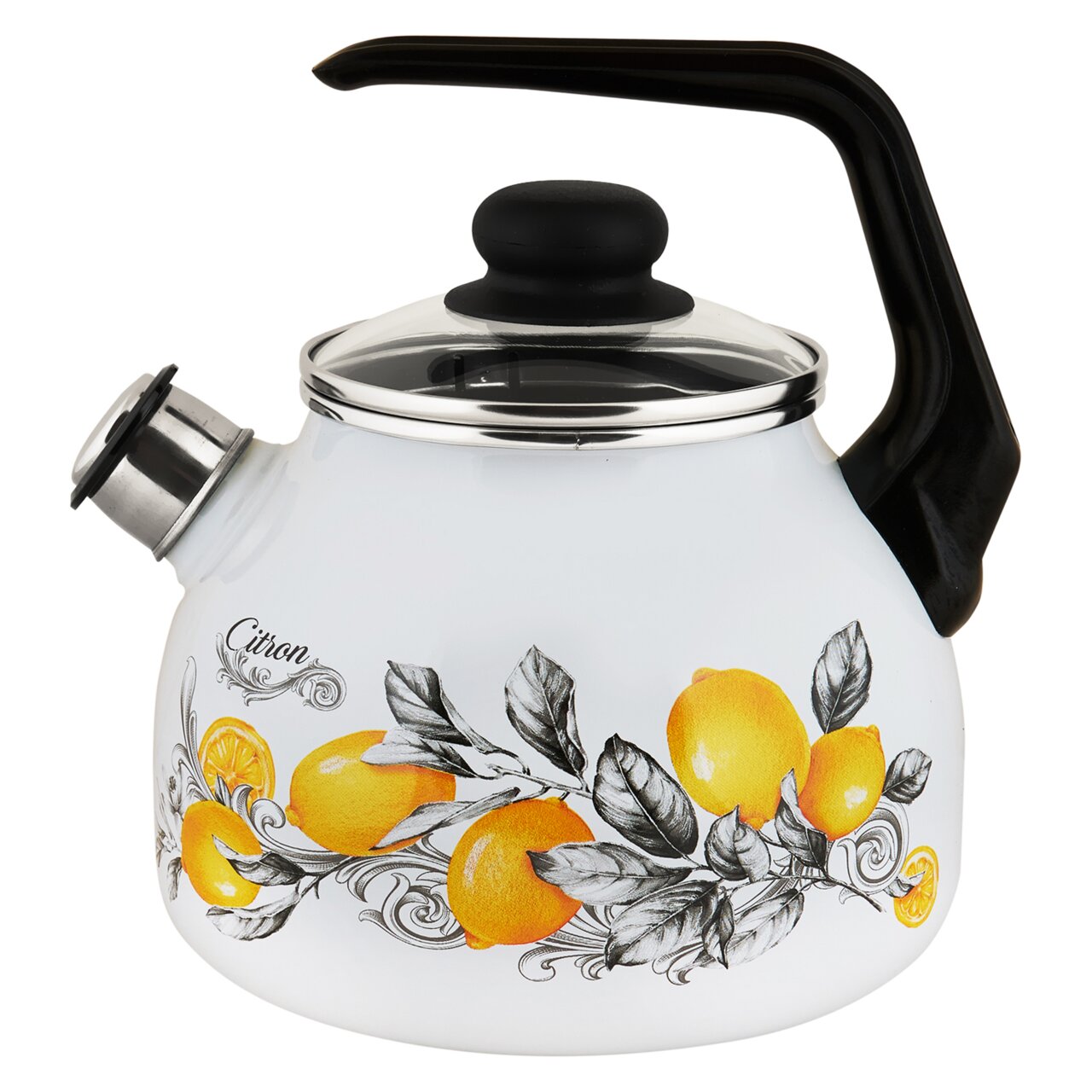 Appetite Citron эмалированный чайник, объём 3 л, крышка с уплотнением для кухни