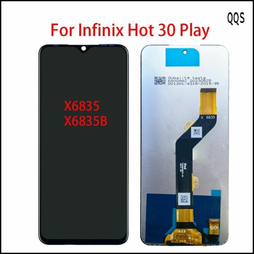 Дисплей для Infinix Hot 30 Play X6835 Дисплей для в сборе с тачскрином Чёрный