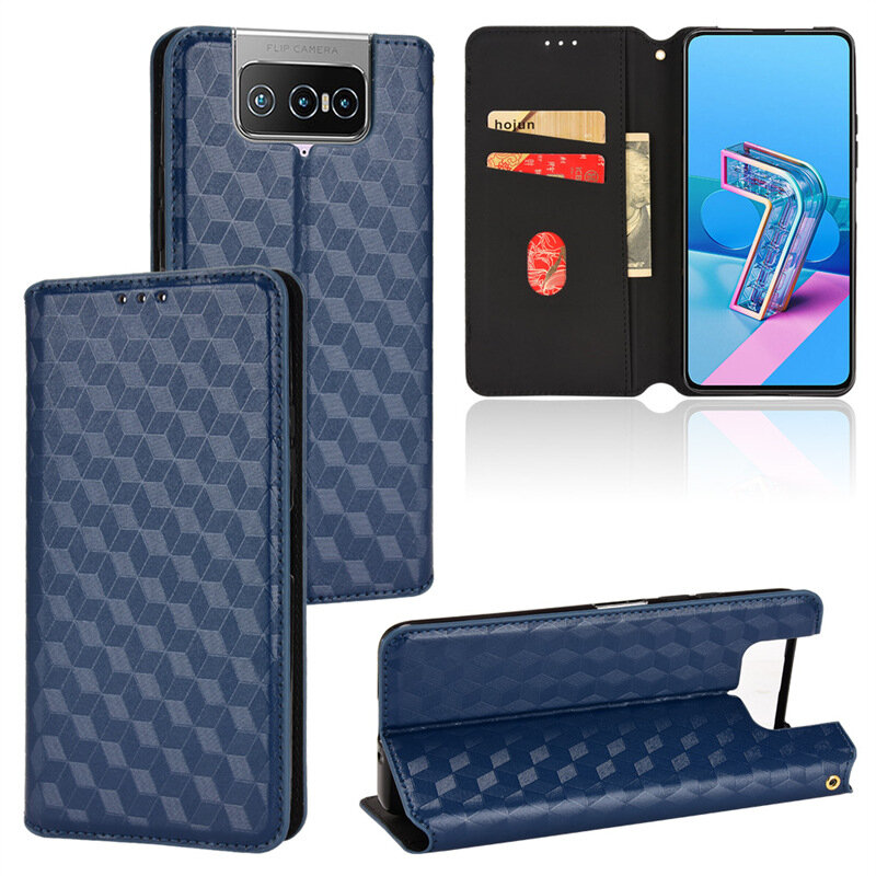 Чехол-книжка MyPads для Asus Zenfone 7 ZS670KS/ 7 Pro ZS671KS / Асус Зенфон 7 ZS670KS,(синий)