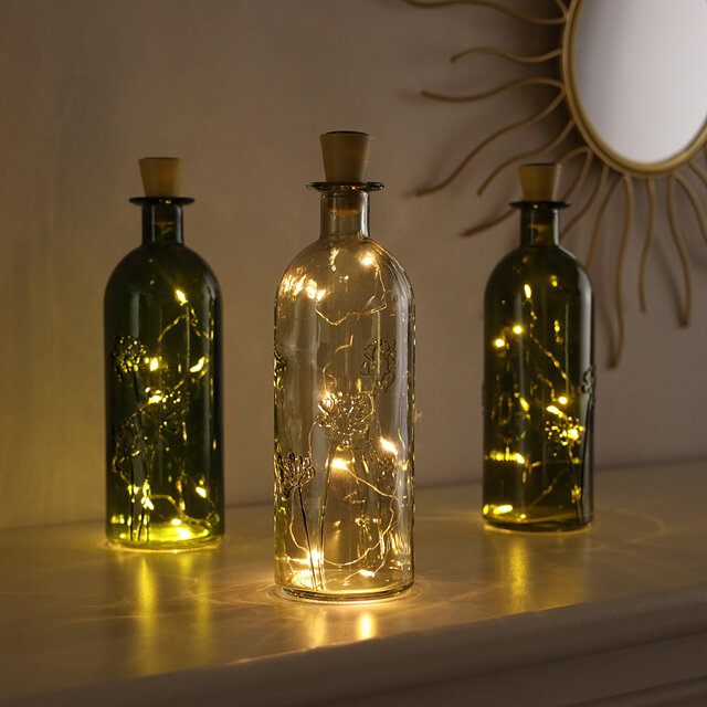 Гирлянда-пробка для бутылки Роса Solar на солнечной батарее, 75 см, 8 теплых белых LED ламп, IP44, Kaemingk, 895306