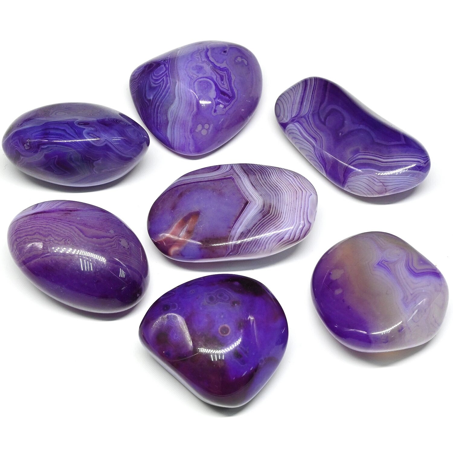 Минерал агат тонированный цв. фиолетовый 52*37*26мм, 70-79г .