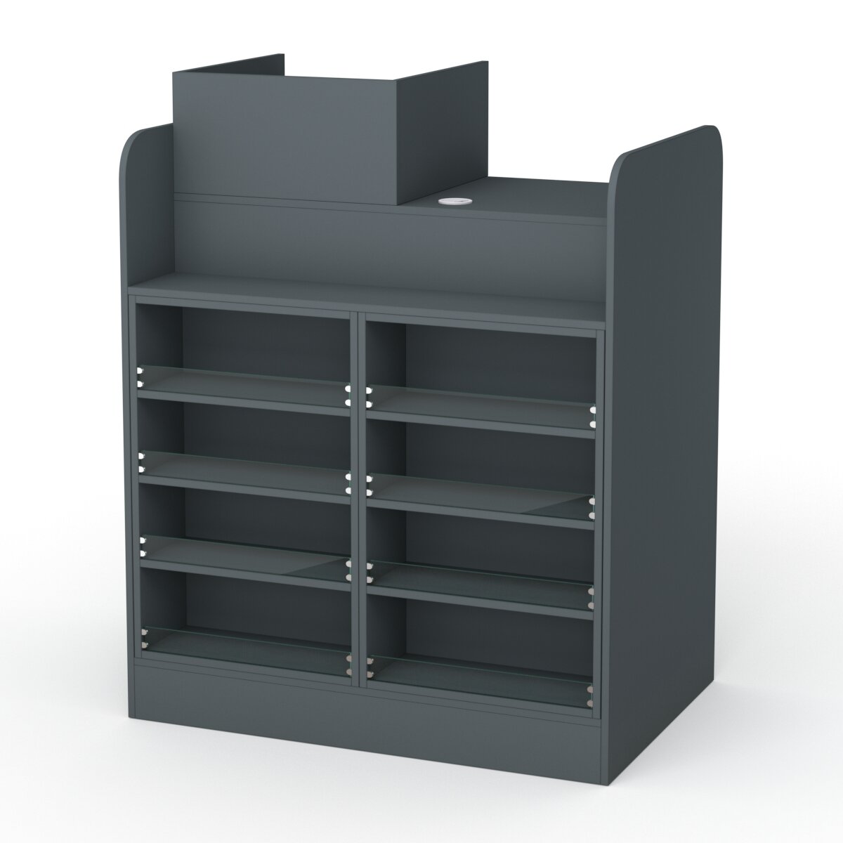 Кассовый стол "ривьера молди" №4 (левосторонний), Темно-Серый