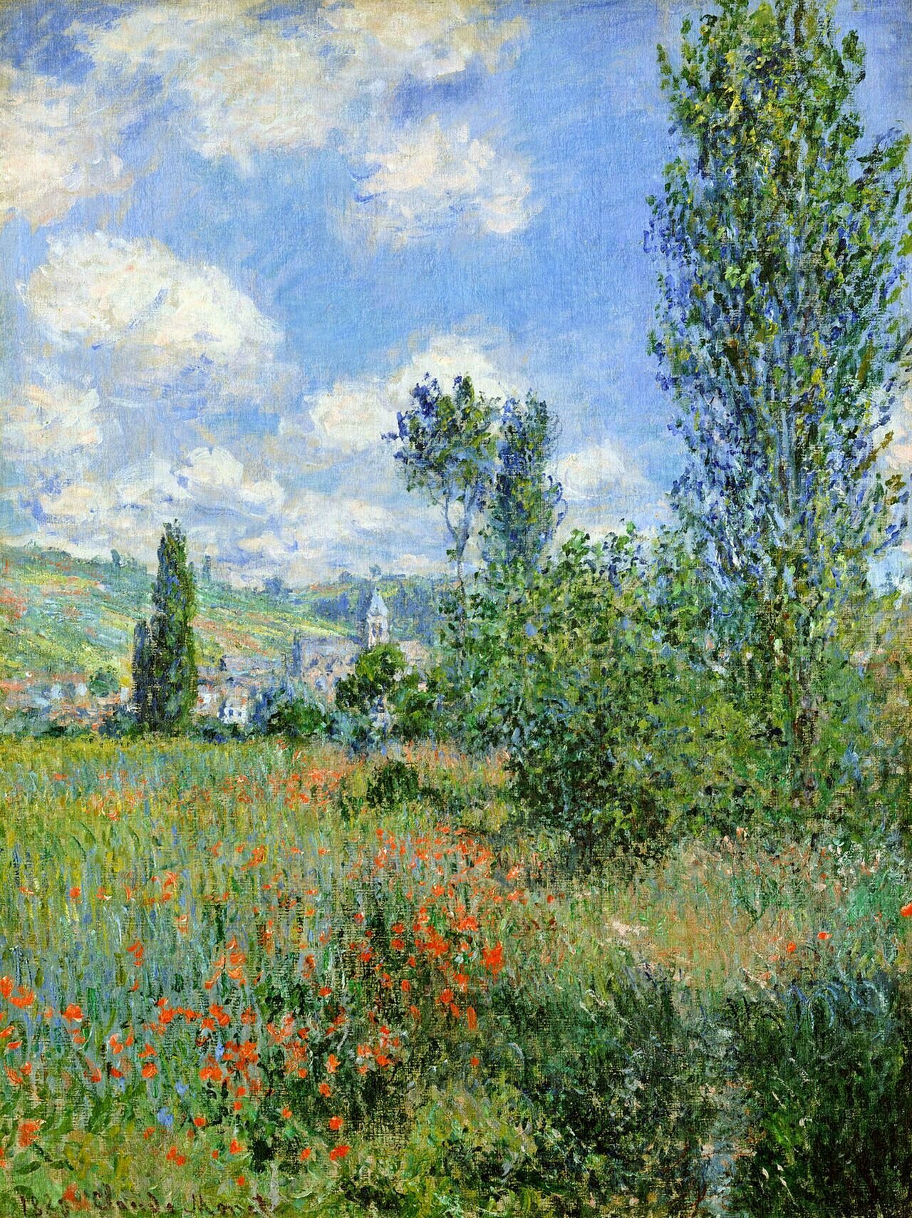 Картина Клода Моне Дорога в маковом поле остров Святого Мартина 1880 60х45 см