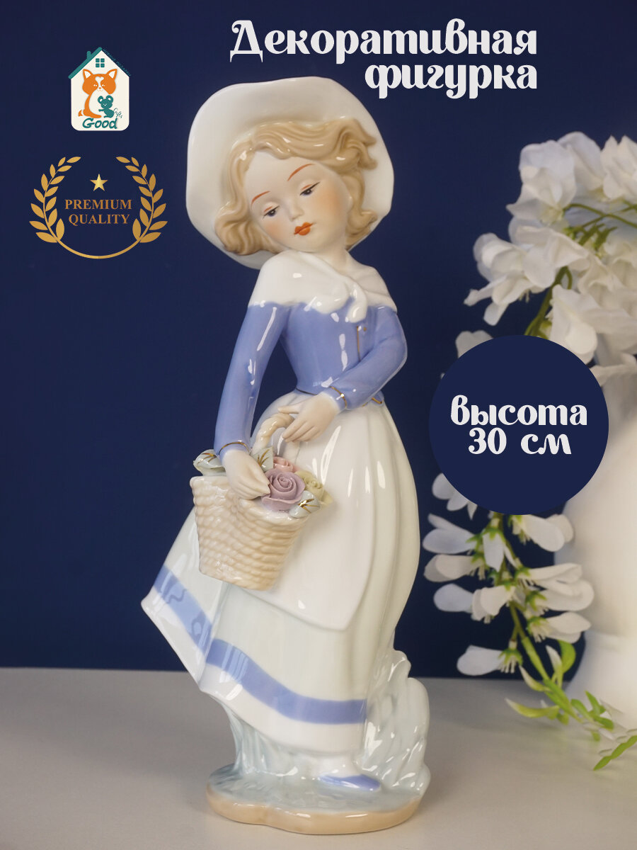 Фигурка декоративная "Девочка", L10 W13,5 H30 см