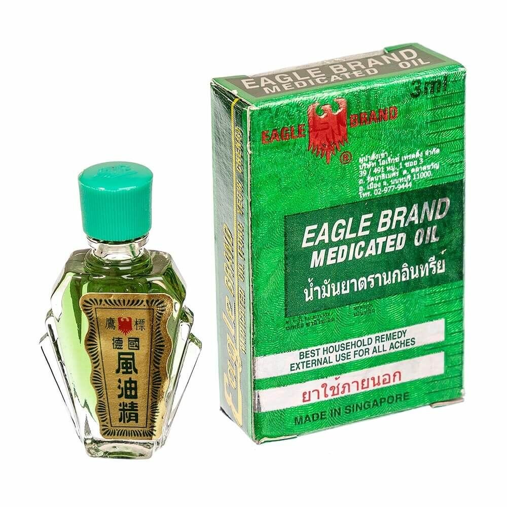 Тайское масло с хлорофиллом Eagle Brand Medicated oil, 3 мл