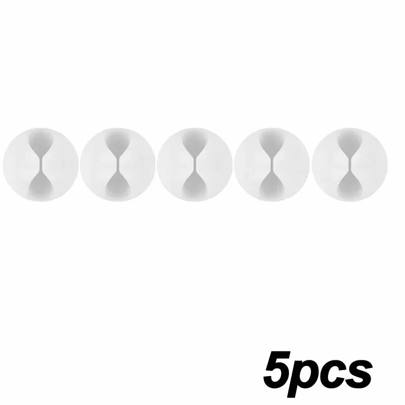 Мини-органайзер для намотки кабеля силиконовый 5/50 шт 5x White