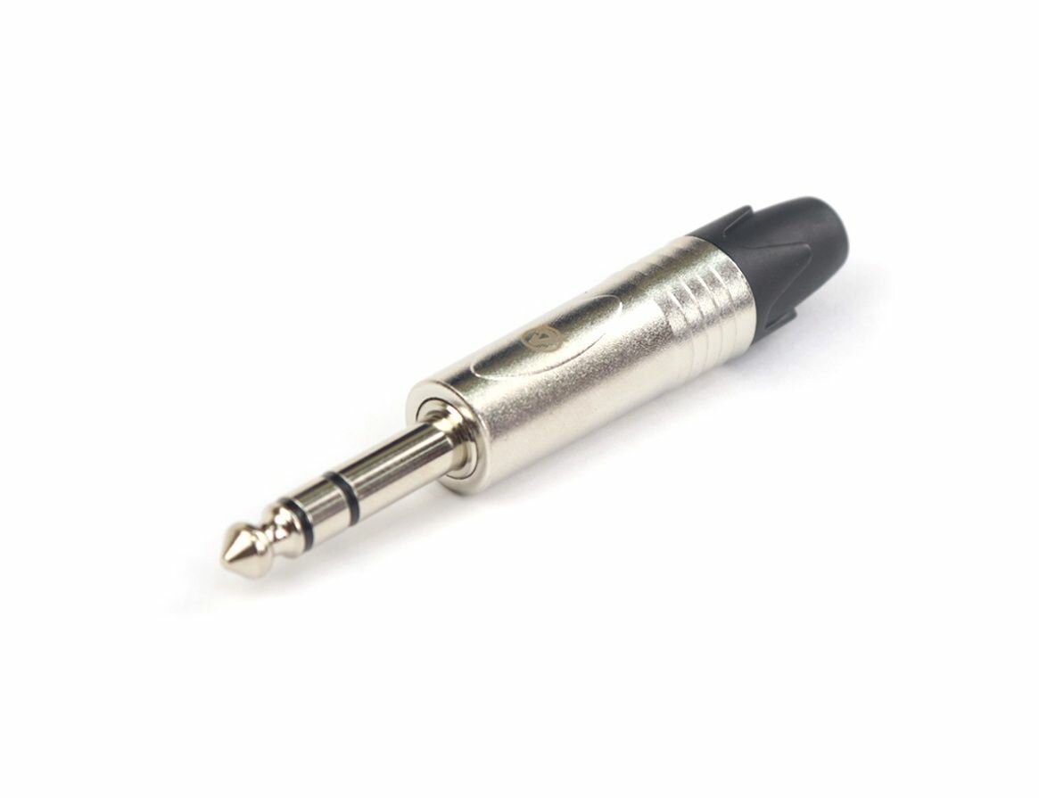 AuraSonics JMN3 кабельный разъем Jack 6,3мм TRS (стерео) штекер, никель, до 50 В