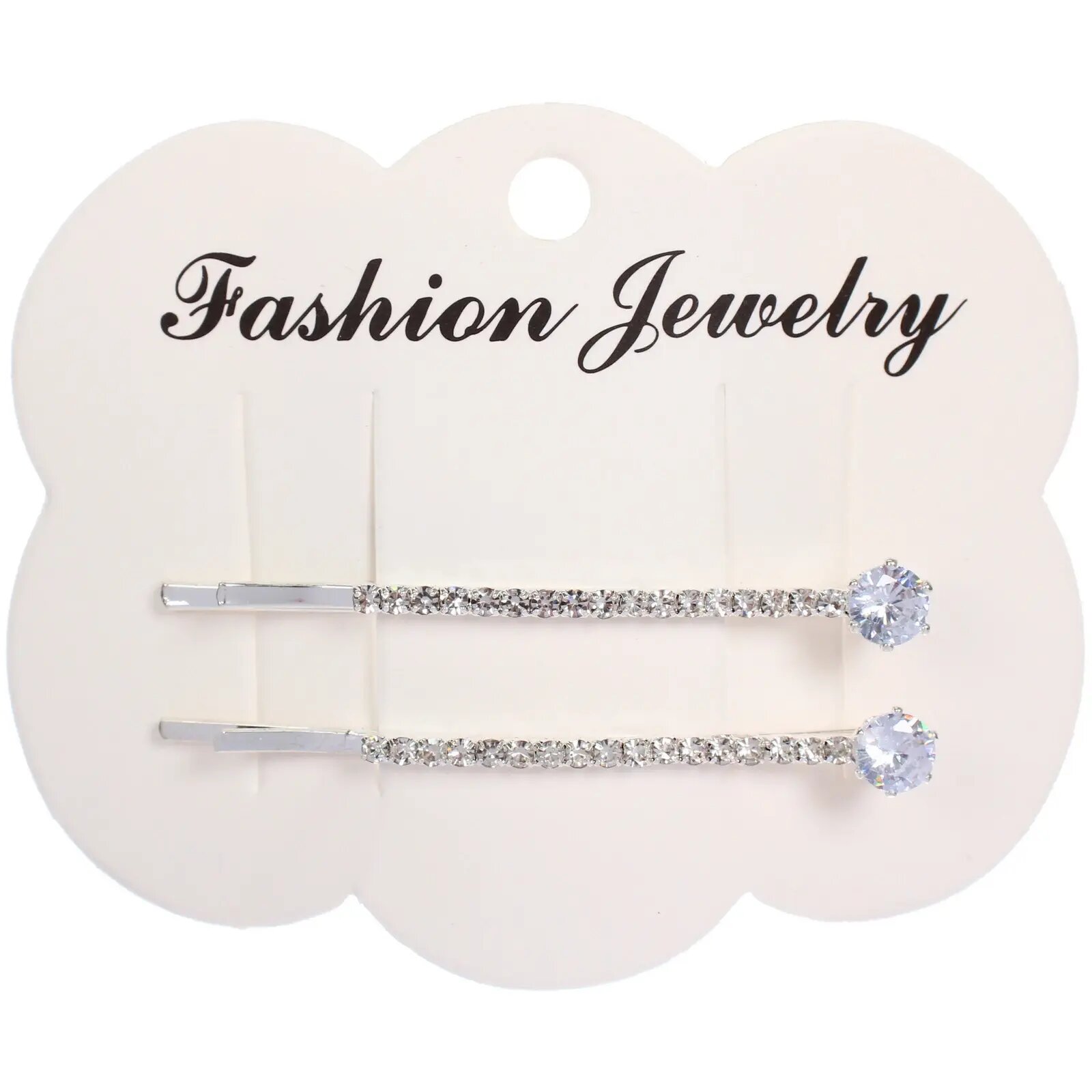 Невидимки для волос 2шт «Кристалы Агоры», серебро, 6см, стильные и удобные