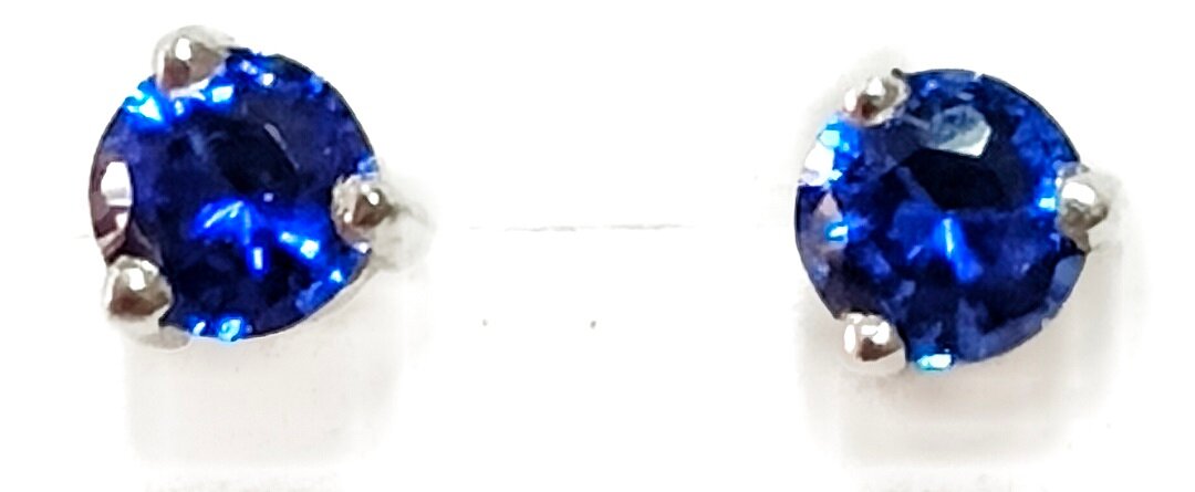 Серьги пусеты, серебро, 925 проба, родирование, шпинель