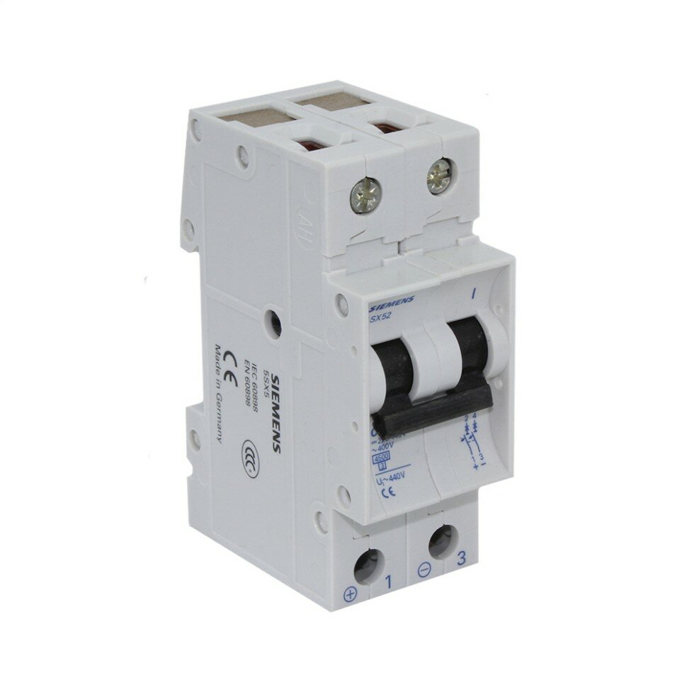 Siemens 5SX5201-7 2P 1A (C) 4,5kA Автоматический выключатель