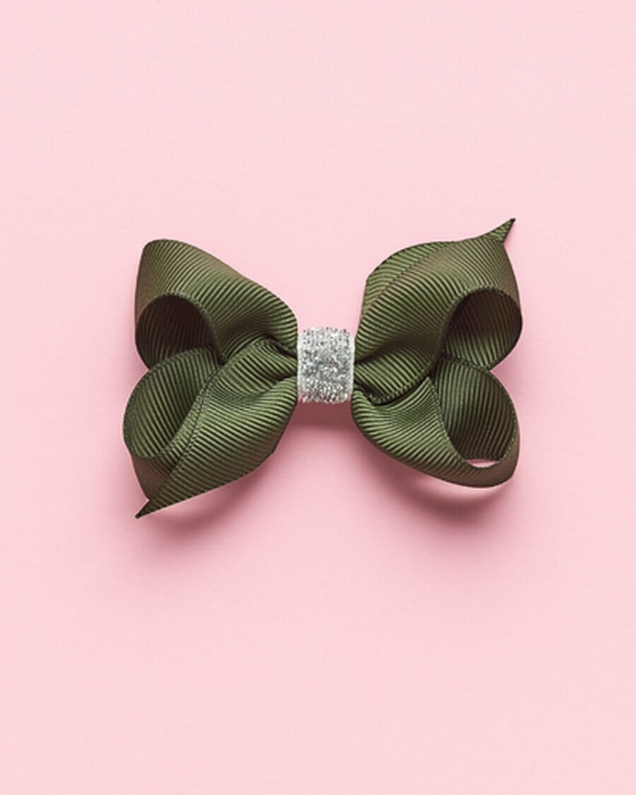 Бантик на ободке JASMIN MINI SHINE khaki