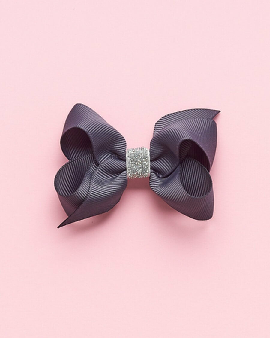 Бантик на ободке JASMIN MINI SHINE graphite