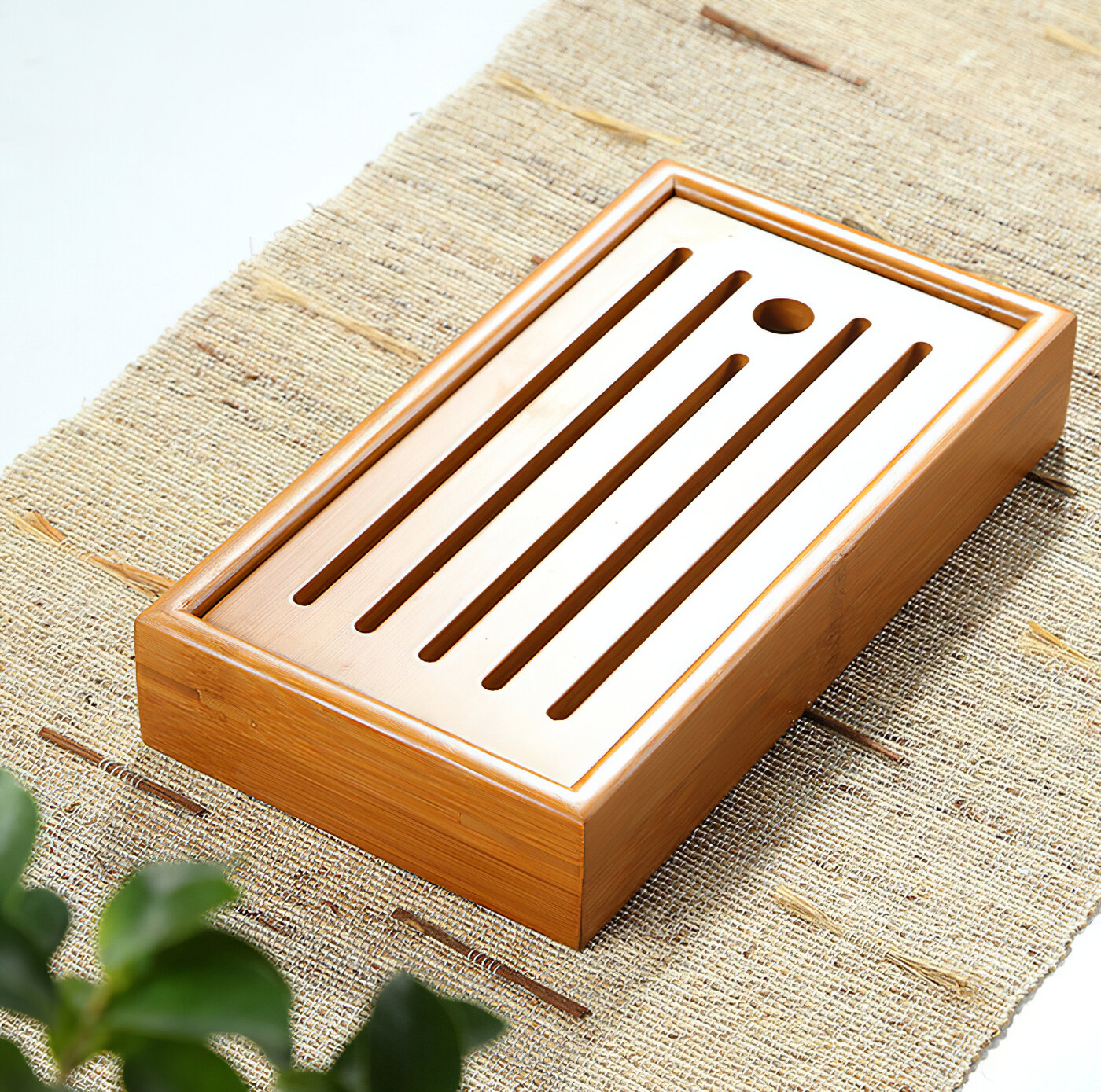 Чабань доска для чайной церемонии, чайный столик, чабань бамбук, поднос для чая деревянный с поддоном для слива, ЧайЧай