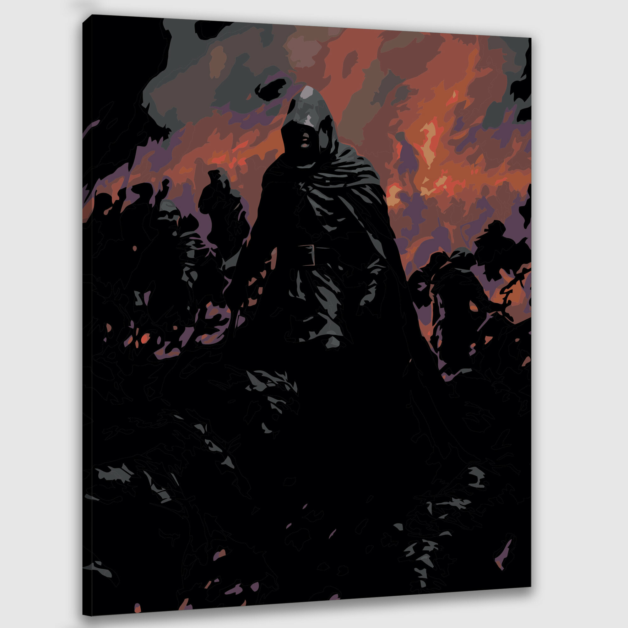 Картина по номерам 40x50 см, картина маслом, Берсерк, Темная магия, мрачная атмосфера, насыщенные краски