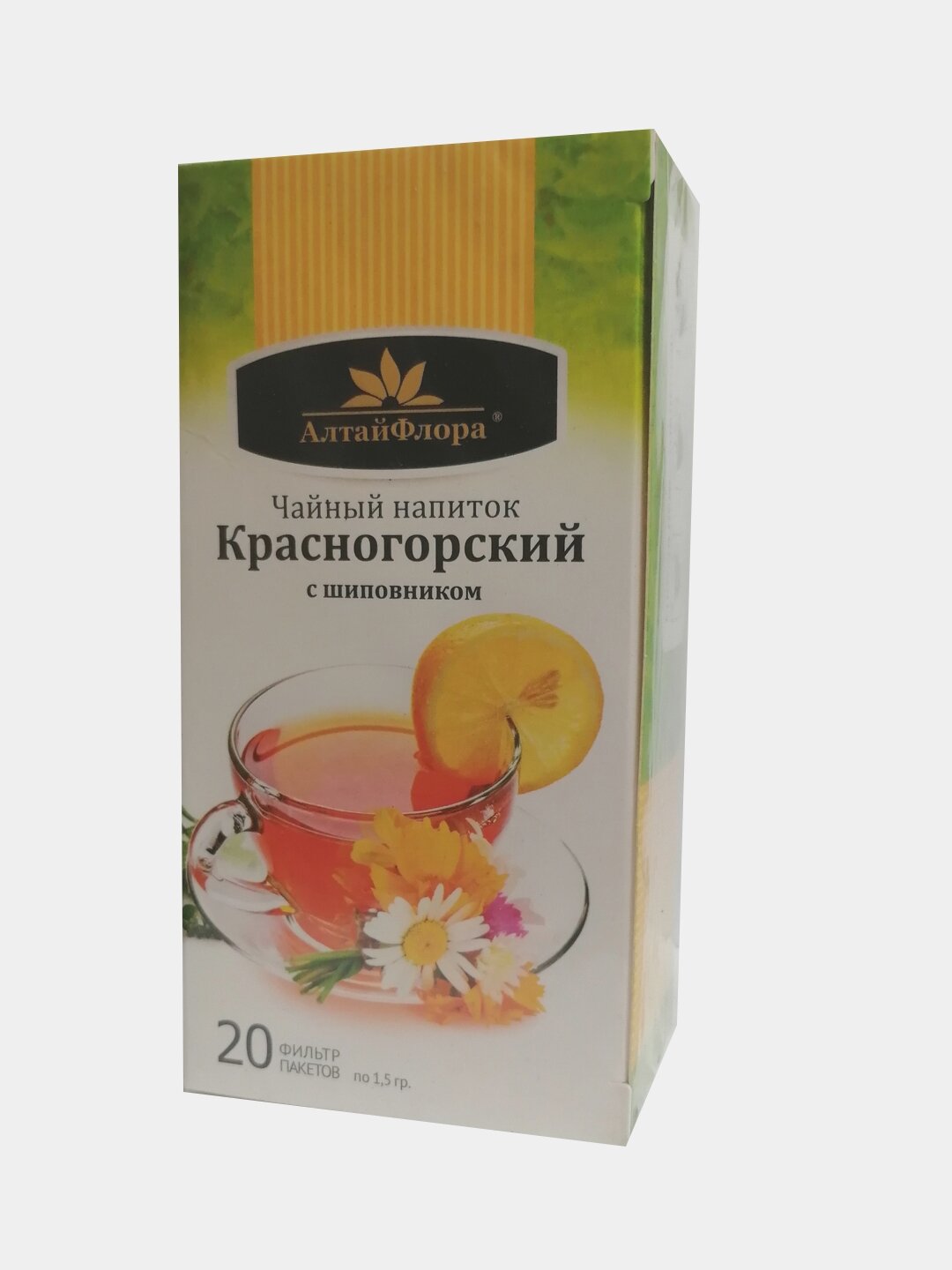 Сбор трав Красногорский с шиповником (общеукрепляющий), 20 фильтр-пакетов (Алтай Флора)