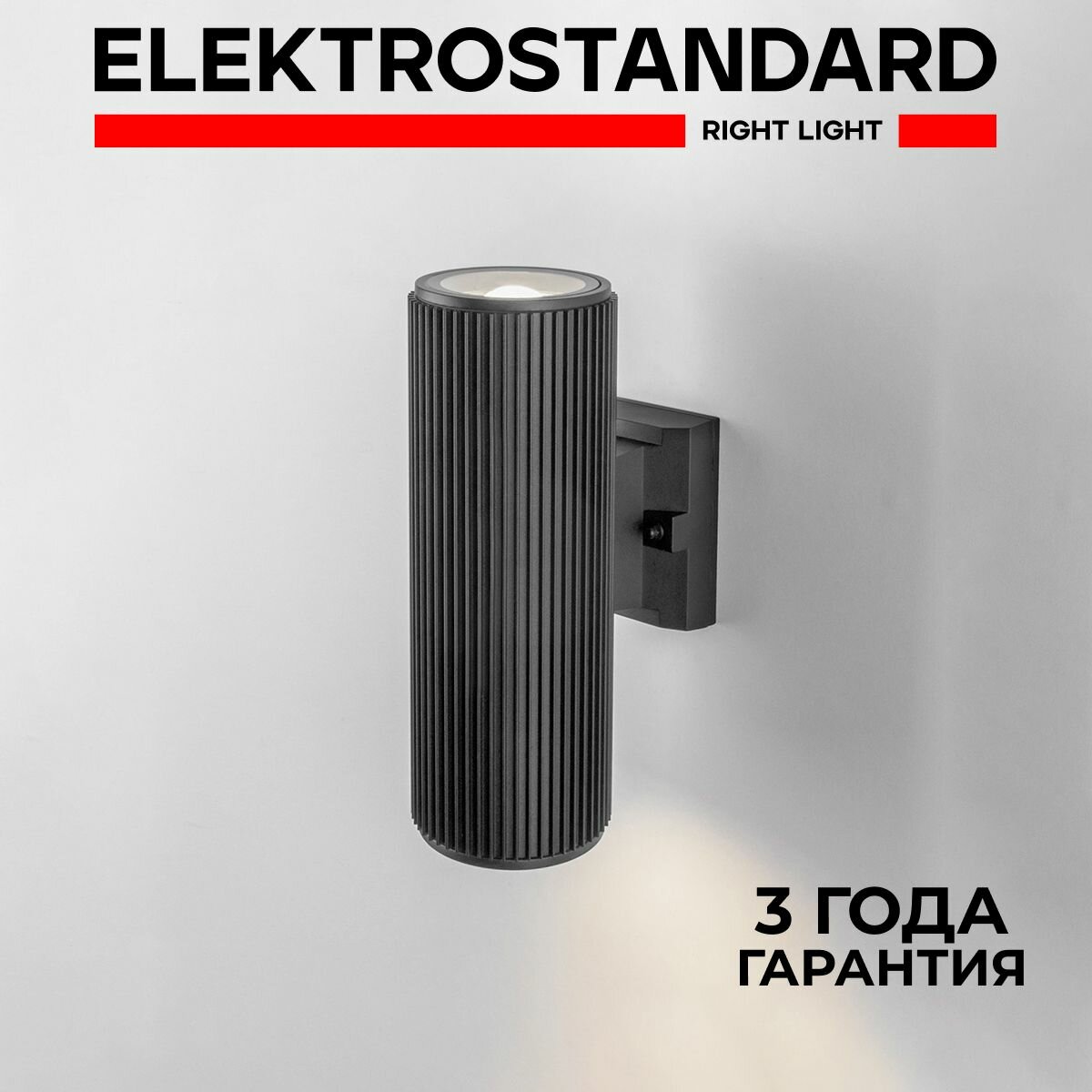 Уличный светильник настенный в современном стиле Elektrostandard Strict IP54 1403 TECHNO серый