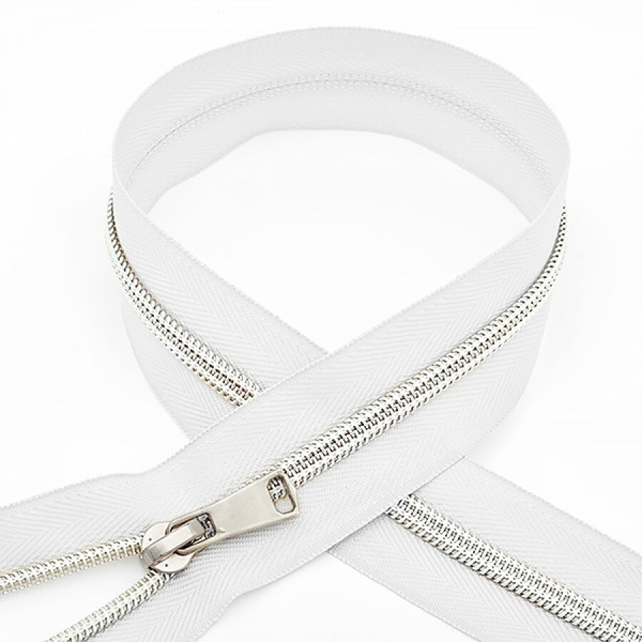 Молния MaxZipper спираль N5 декор. 65см цв. F101 белый уп.50шт