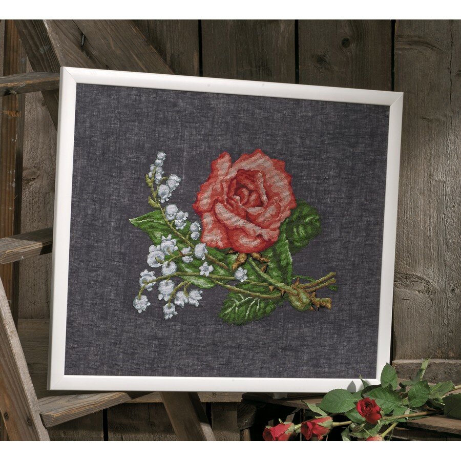 Набор для вышивания Розы и лилии 53 х 43 см PERMIN 70-6426