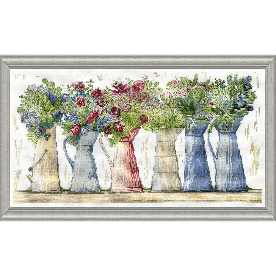 Набор для вышивания Ряд кувшинов 25,5 х 46 см DESIGN WORKS 3418