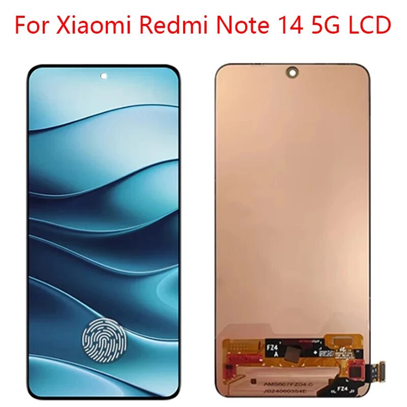 6,67 'для Xiaomi Redmi Note 14, ЖК-дисплей, цифровой сенсорный экран с рамкой для Redmi Note 14 5G, замена дисплея TFT No Frame