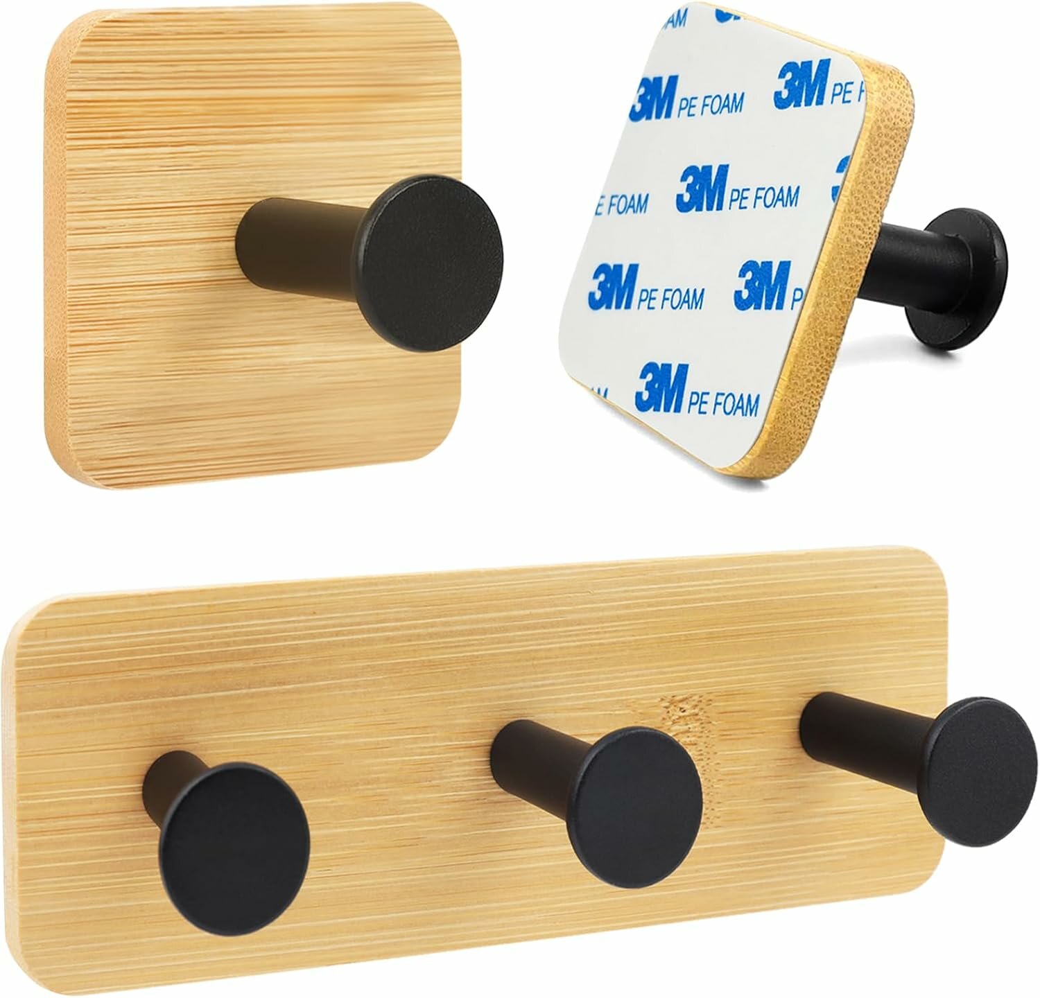 Самоклеящийся крючок из 3шт, подходит для ванной комнаты, кухни, санузла, спальни