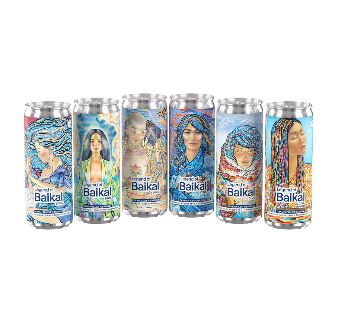 Напиток безалкогольный сильногазированный "Legend of Baikal", со вкусом хвои, 0,33 л. х 12 шт.