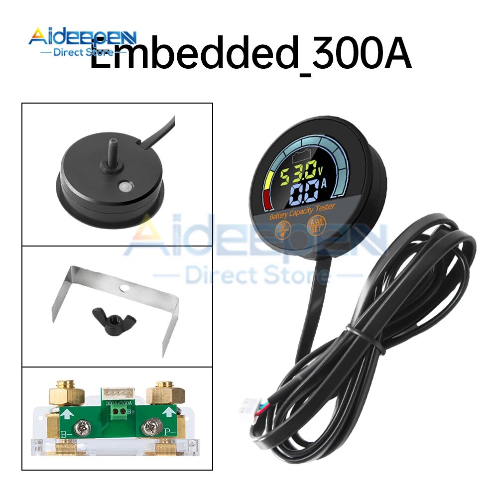 Кулонометр DC 8-100V 100A 300A, Цвет: 300A embed