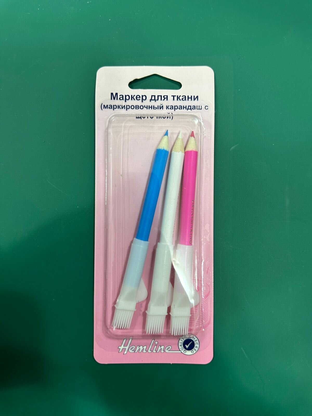 Набор маркировочных карандашей с колпачками-щеточками, 3 шт