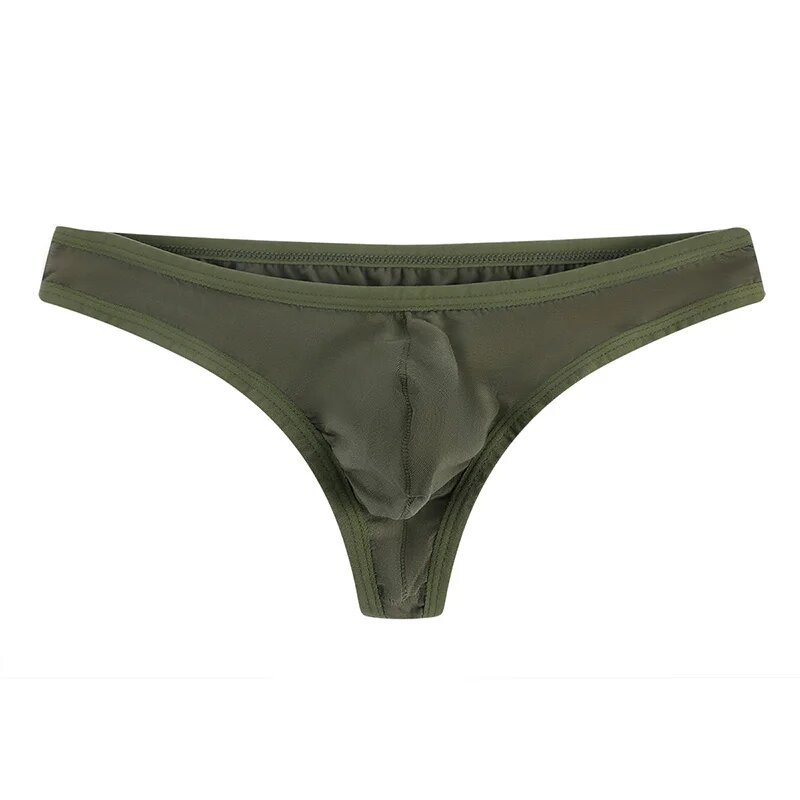 Мужские стринги темно-зеленые army green, XXXL