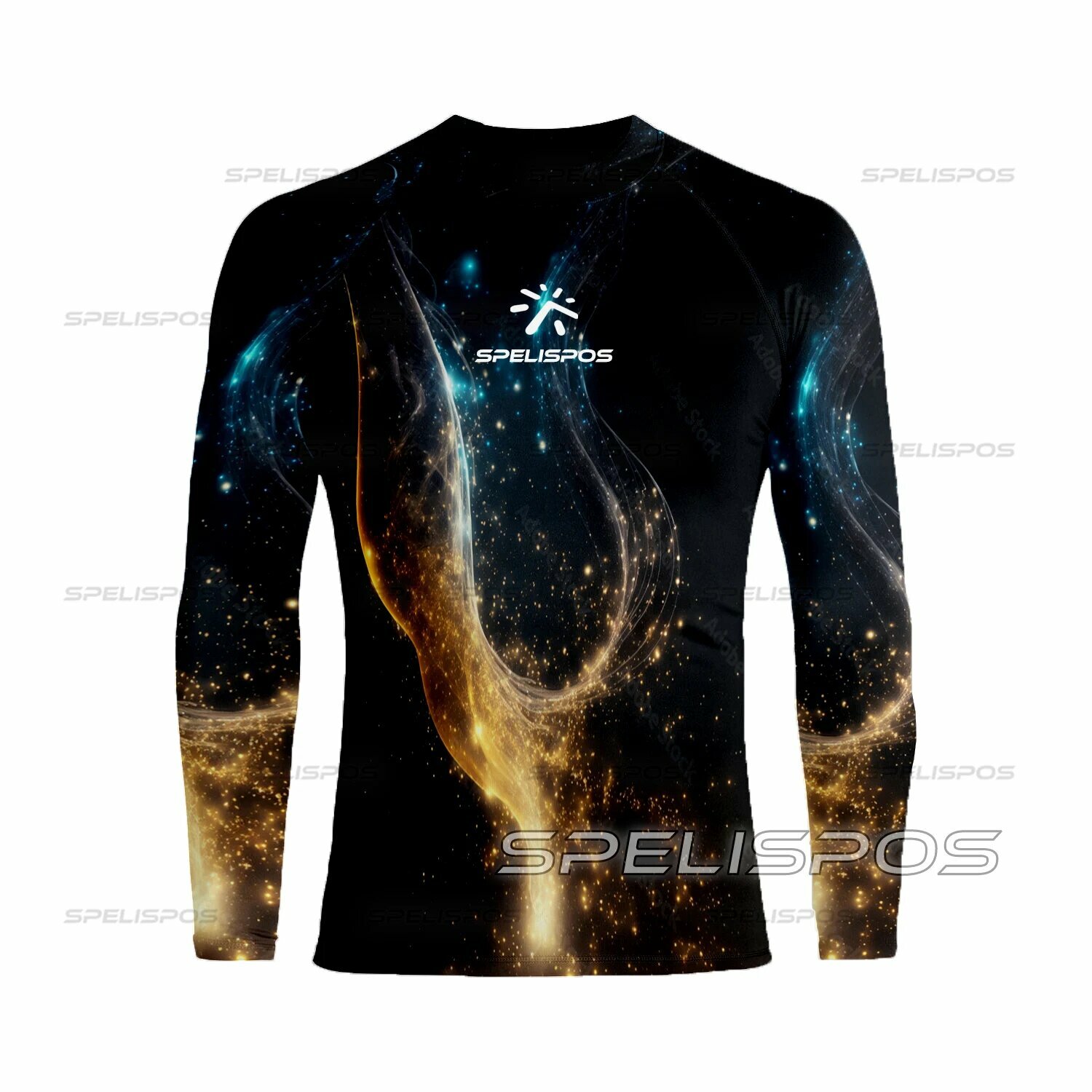 Черная облегающая футболка Spelispos 4XL, FSPELCL2491063