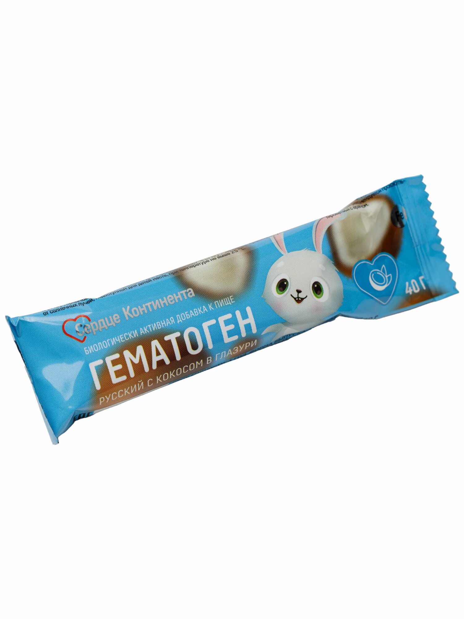 Гематоген Фарм-Про "Русский с кокосом", в шоколаде, без добавок, 40 грамм