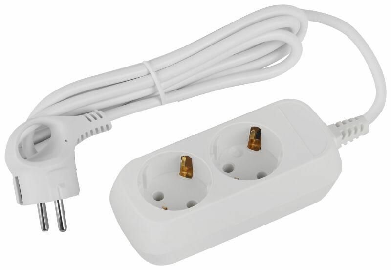 Удлинитель электрический UDL-16-215-E Greenline 2 розетки с заземлением 1.5м ПВС 3х1кв. мм Эра Б0065079