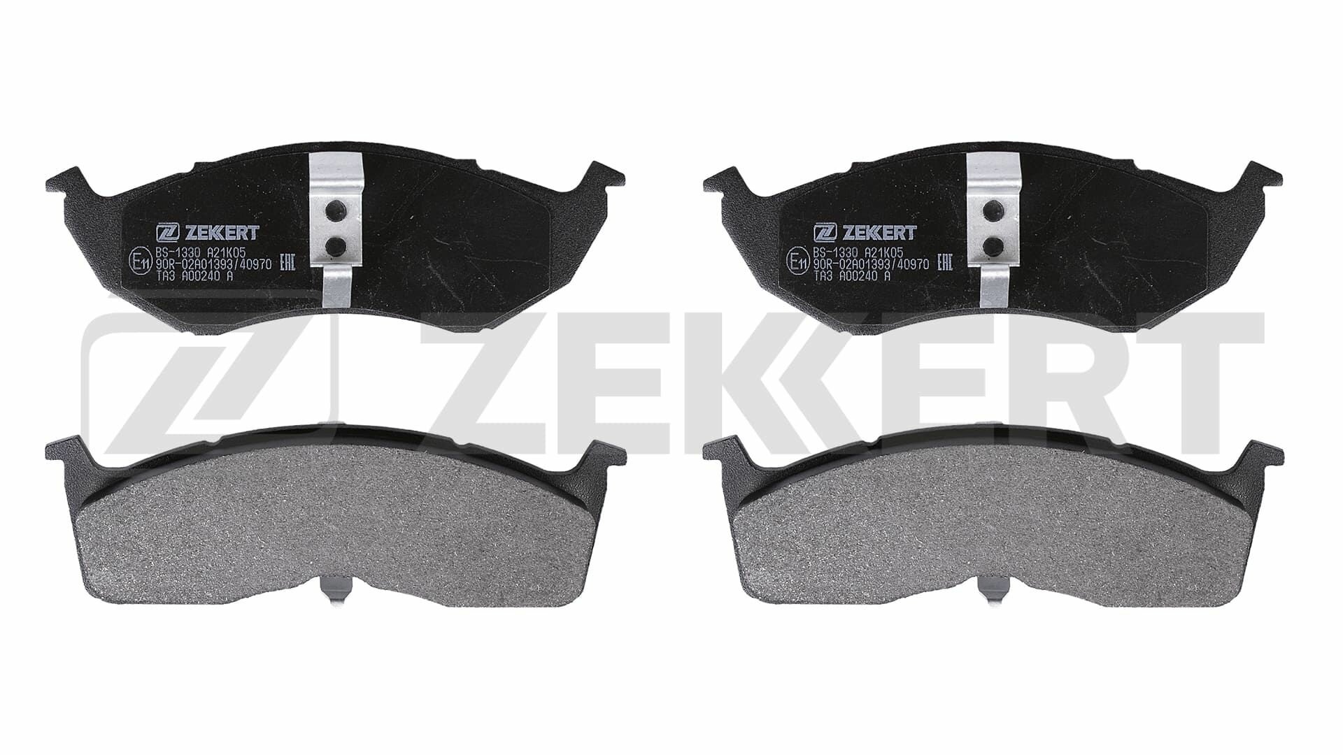 Колодки тормозные дисковые передние для Крайслер Неон 2, Вояджер 4, Гранд Вояджер 3, Ван 3, Додж Караван BS-1330 ZEKKERT