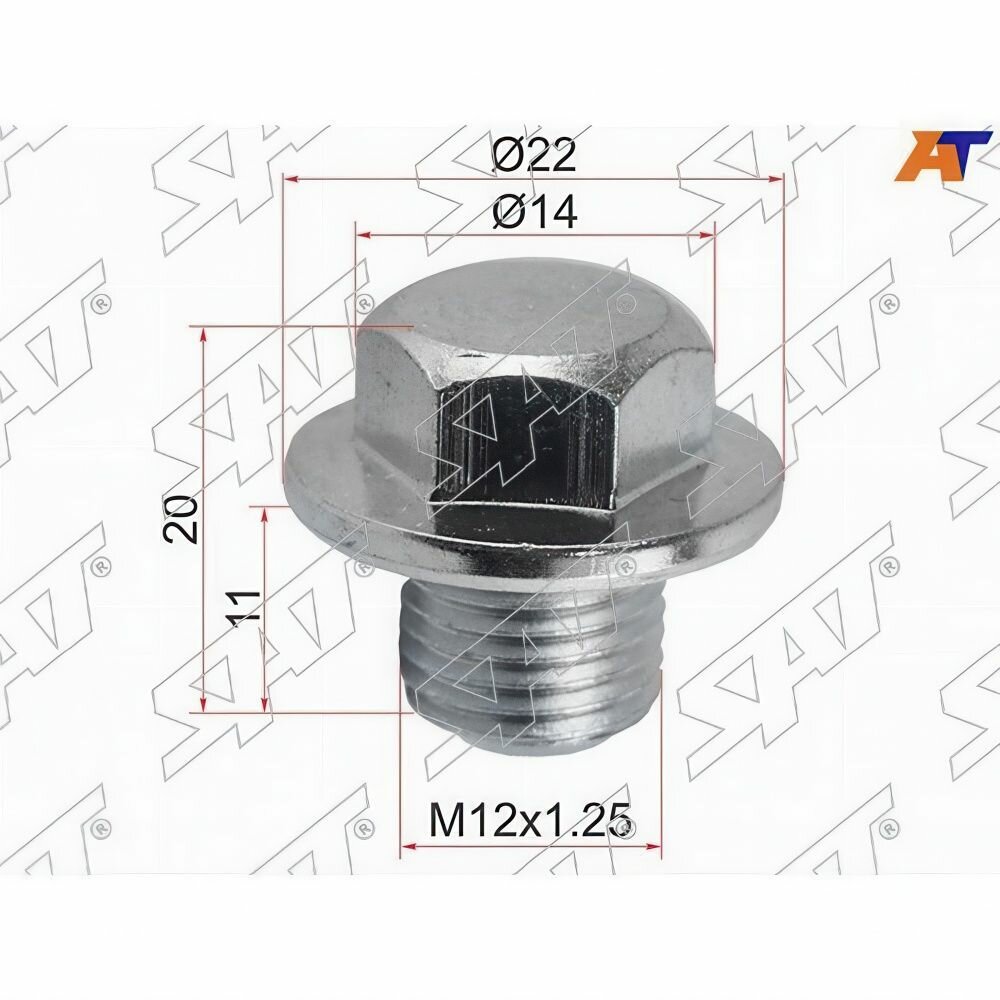 Пробка сливная поддона для Тойота Toyota SAT ST-90341-12012