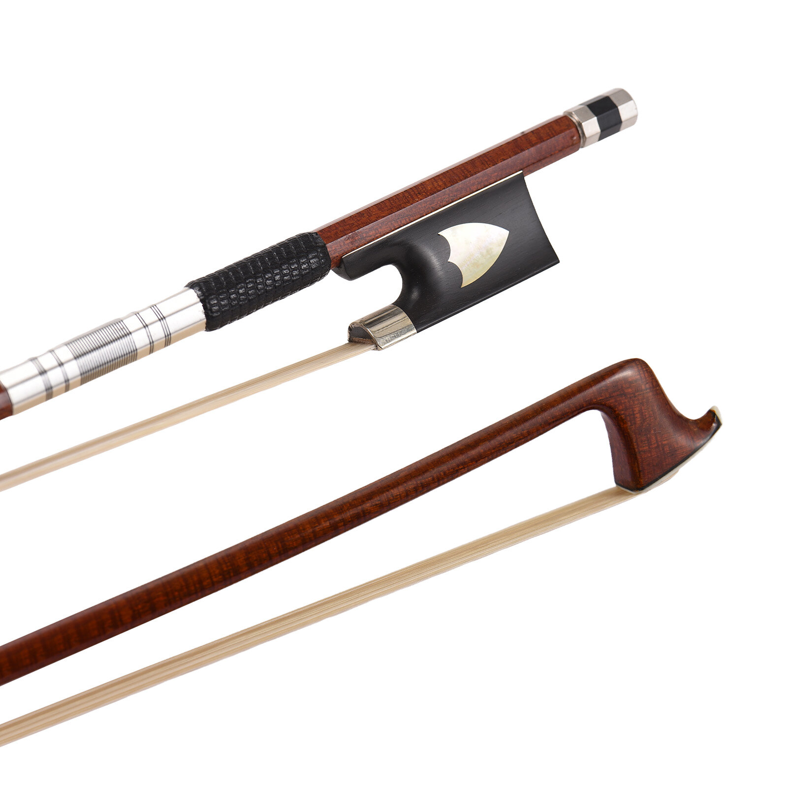 Смычки для скрипки, полноразмерные, 4/4, деревянный смычок для скрипки, стержень из углеродного волокна, гибридная кожа фернамбуко, легкие аксессуары для струнных инструментов