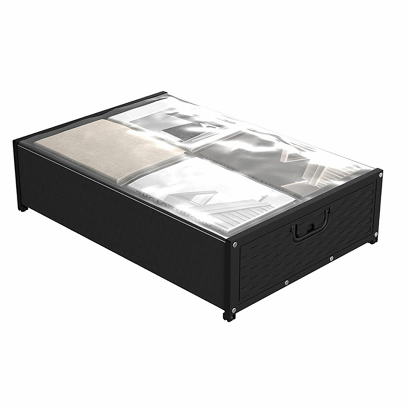 Контейнеры для хранения под кроватью с колесиками, органайзер для хранения одежды под кроватью с прозрачным окном для одеял, постельных принадлежностей, одежды
