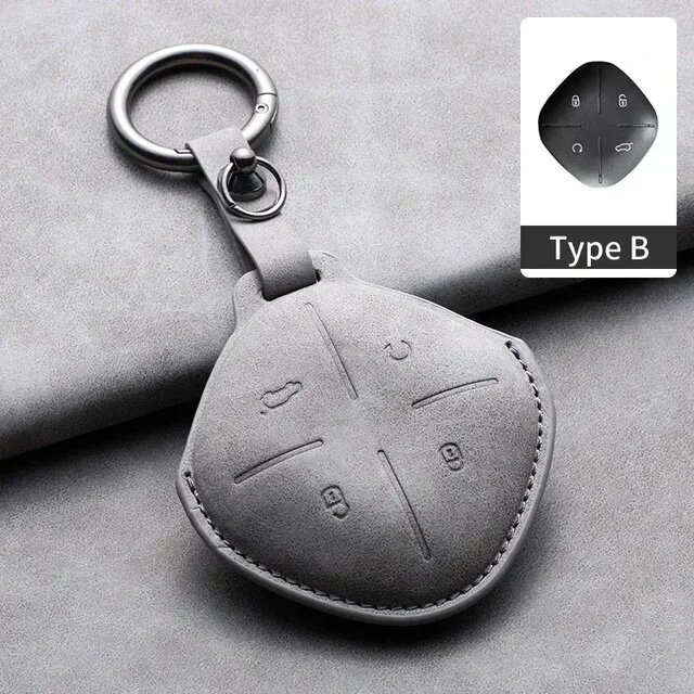 Чехол для автомобильного ключа для Chery Jetour DASHING X-1 Plus DTC 2022 2023 для Jetour X70 X90 X95 Plus, кожаный чехол для автомобильного ключа, аксессуары B1 grey1