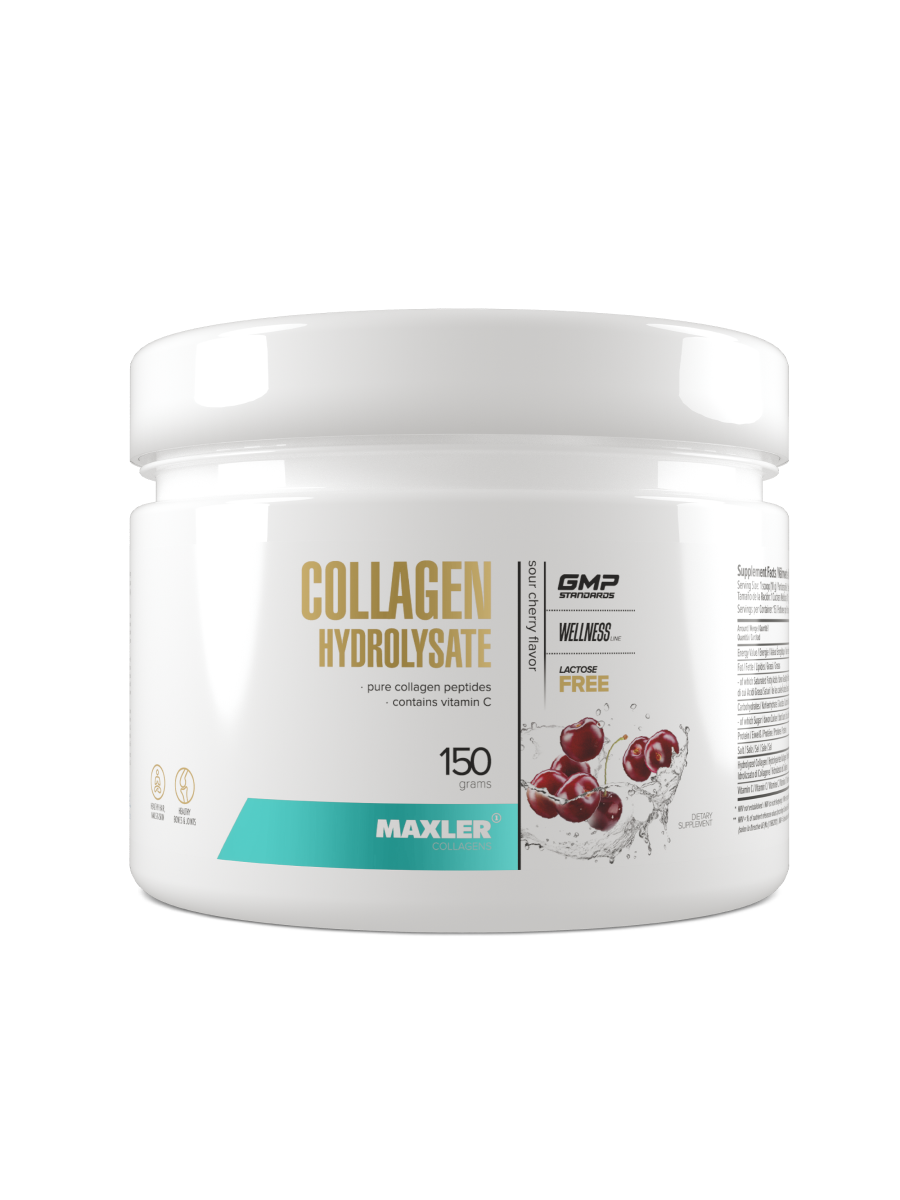 Коллаген гидролизат с витамином C Maxler, порошок, 150 г - Вишня