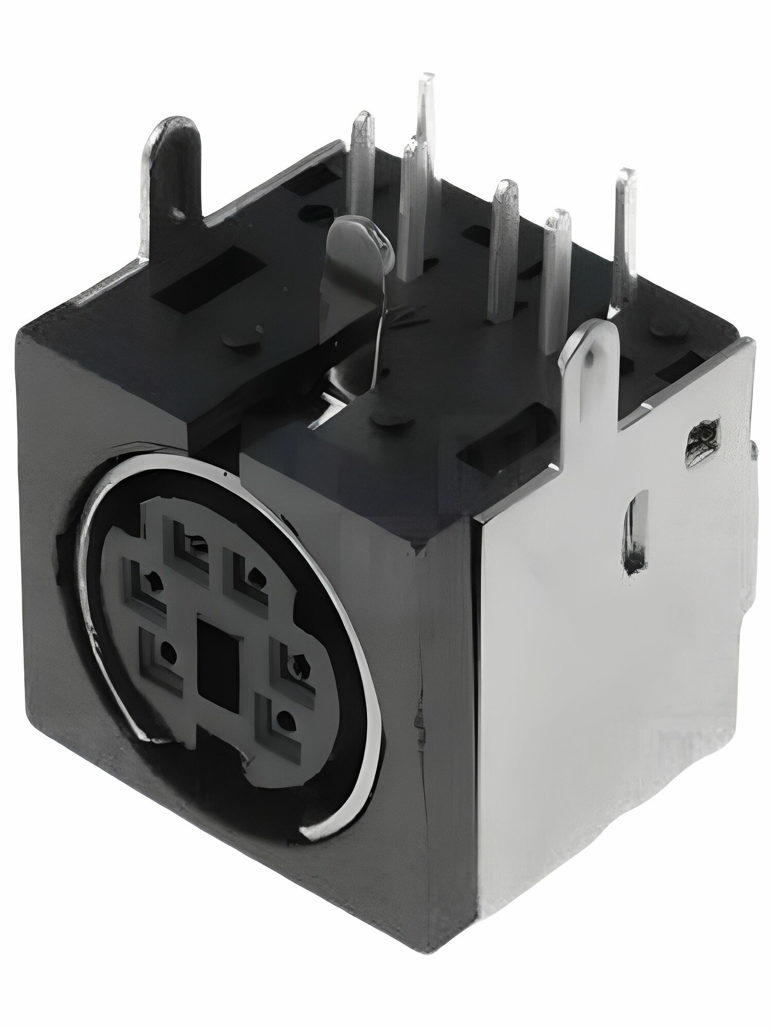 10 шт./ Гнездо Mini DIN 6- pin на плату, экранированное / Разъем MDC-206